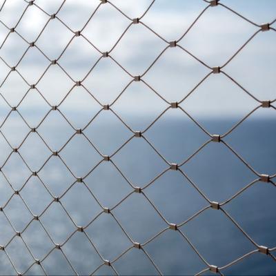China Knotted Metal Wire Rope Mesh For Architecture Design Safety Nets for sale