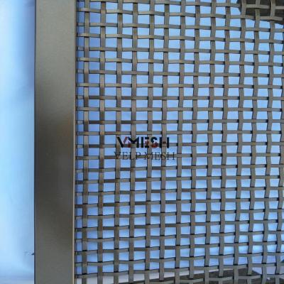 China Indoor Outdoor Anti-Corrosion Cusomized Hole Deign Lock Crimp Woven Wire Safety Crimped Mesh Railing Fencing for sale