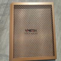China Powder Coating Golden Color Architectural Stainless Steel Decorative Wire Mesh Curtain for sale