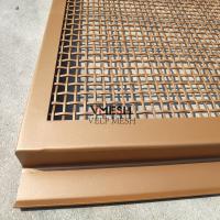 China Custom Antique Brass Finish 1.5mm Stainless Steel Crimped Mesh For Luxury Interiors for sale