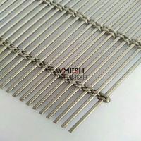 China Decorative Stainless Steel Cable Rod Woven Metal Wire Mesh For Facade Curtain for sale