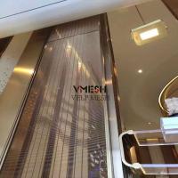 China Crimped Woven Architectural Stainless Steel Mesh For Hospitality Luxury Hotel Lobby for sale