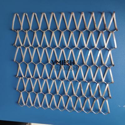 China PVDF Stainless Steel Decorative Crimped Woven Mesh for Interior Design for sale