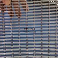 China Architectural Flat Crimped Woven Wire Mesh Stainless Steel Decorative Wire Grilles for sale