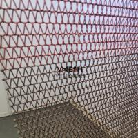 China Architectural Conveyor Belt Stainless Steel 316 Woven Metal Spiral Decorative Mesh for sale