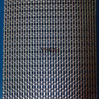 China Modern Office Space Decorative Wall Cladding Stainless Steel Crimped Wire Mesh Panel for sale