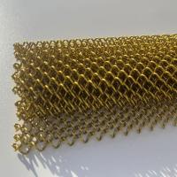 China Stainless Steel Alulinum Material Cascade Coil Drapery Wire Mesh Curtains for sale