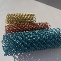 China Stainless Steel Alulinum Material Cascade Coil Drapery Wire Mesh Curtains for sale