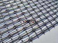 China Custom Powder Coated Anodized Architectural Mesh Crimped Woven Metal Mesh for Staircase Balustrade for sale
