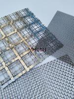 China Stainless Steel Metal Architectural Cooper Gold Bronze Interior Design Curtain Decorative Woven Metal Mesh Curtains for sale