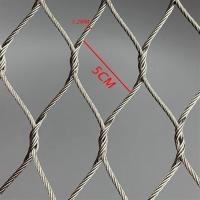 China 7*7 Cable Mesh Stainless Steel Wire Hand Woven Rope Mesh Animal Safety Protection Fencing for sale
