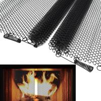 China Heat Barrier Metal Chain Link Mesh Curtain Used For Fireplace Screen for sale