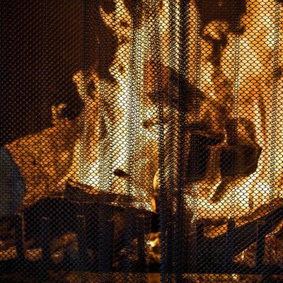 China Strong Chain Link Metal Mesh Coil for Decorative and Safety Fireplace Screen for sale