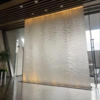 China 1.2mm Stainless Steel Wire Sliver Color Woven Water Rain Curtain Wall Mesh for sale