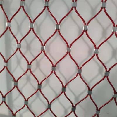 China Stainless Steel Wire 7*19 Cable Net With Pvc Coated Finish Mesh For Decorative Fencing for sale