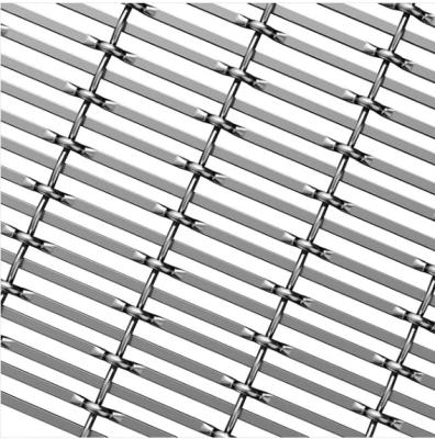China Custom Brass Antique Finish Architectural SS Crimped Mesh Exterior Architectural Metal Mesh Cladding for sale