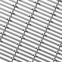 China Stainless Steel Crimped Woven Mesh Decorative Woven Mesh with Stainless Steel Flat Wire for Outdoor Engineering and Precision Trimmed Fully Deburred Architectural Crimped Mesh for sale