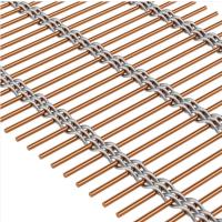 China Architectural Decorative Stainless Steel Cable Rod Woven Wire Mesh For Indoor Curtain Mesh for sale