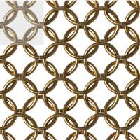China Gold and Silver Stainless Steel Dcorative Ring Mesh Curtain Chain Drapery Fabric for sale