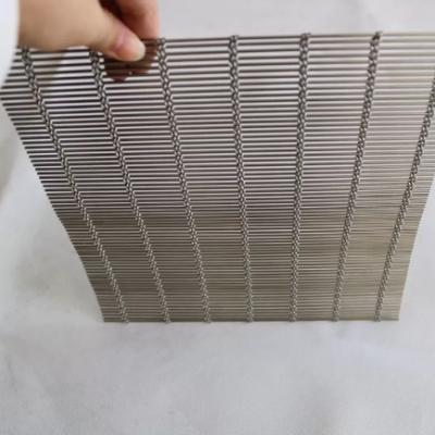 China Architectural Decorative Stainless Steel Cable Rod Woven Wire Mesh For Indoor Curtain Mesh for sale