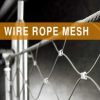 China Flexible Stainless Steel Cable Mesh Diamond Opening 100*100 Rope Mesh Fence for sale