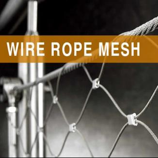 China Flexible Stainless Steel Cable Mesh Diamond Opening 100*100 Rope Mesh Fence for sale