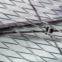 China Flexible Stainless Steel Cable Mesh Diamond Opening 100*100 Rope Mesh Fence for sale