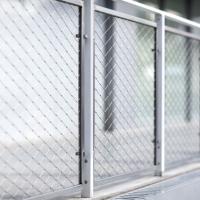 China Flexible Stainless Steel Cable Mesh Diamond Opening 100*100 Rope Mesh Fence for sale