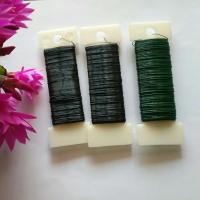 China 22 Gauge Iron Soft Craft Florist Wire Green Color For Flower Arrangement for sale