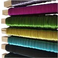 China Customizable Painted Colorful Metal Floral Wire For Decorations And Garden Craft for sale