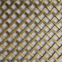 China Durable Golden Brass Color Stainless Steel Architectural Woven Wire Mesh For Curtain for sale