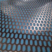 China White Stainless Steel 14awg Perforated Metal Panel Slotted Hole Pattern for sale