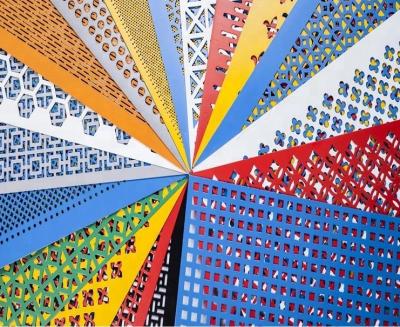 China Custom Architectural Perforated Metal Facades Powder Coated for sale
