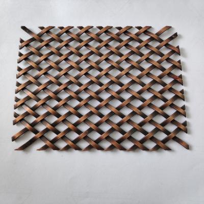 China Stainless Steel Decorative Woven Metal Wire Mesh Panel Curtain For Architectural for sale