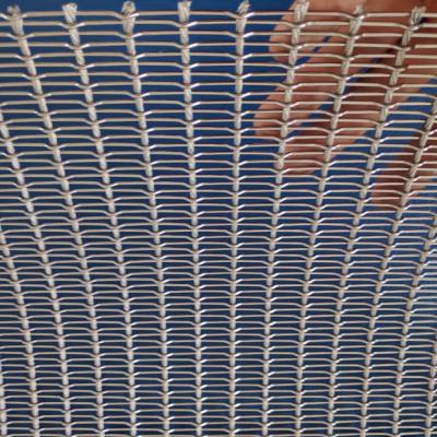 China Stainless Steel Crimped Woven Decorative Mesh Curtain Wall Metal Mesh for sale