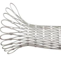 China High Strength Diamond Ferrule Stainless Steel Cable Woven Wire Rope Mesh for sale
