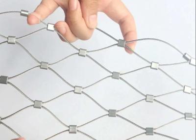 China AISI 316 Stainless Steel Rope Wire Mesh 4x4 Inch for Zoo Enclosures for sale