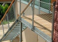 China Safety Balcony Flexible Stainless Steel Rope Mesh 30m / Roll Self Locking for sale