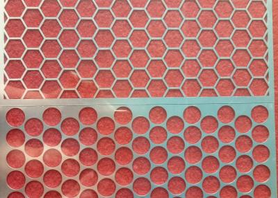 China Powder Coating Black Aluminum Hexagonal Round Hole Speaker Grille Punching Metal Mesh for sale
