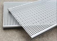 China PVC Coated Aluminum Perforated Ceiling Tiles 3003H24 Suspended for sale