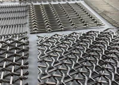 China Decorative Wire Grilles Architectural Flat Wire Mesh Crimped Woven Wire Mesh for sale