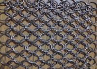 China Gold Fireproof Chainmail Ring Mesh Curtain 3.8mm-50mm Aperture for sale