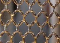 China Gold Fireproof Chainmail Ring Mesh Curtain 3.8mm-50mm Aperture for sale