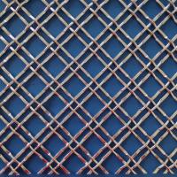 China Decorative Metal Crimped Flat Wire Screen Mesh For Cabinets for sale