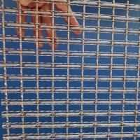 China Frame Antique Brass Crimped Woven Wire Mesh Decorative Metal For Architecture for sale