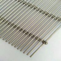 China Stainless Steel Bronze Architectural Mesh Round Flat Wire Intersect for sale