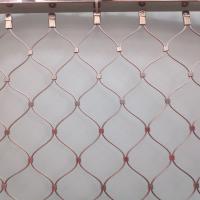 China Stainless Steel Rope Mesh 2mm Diamond Hole Ferrule for Zoo Fence for sale
