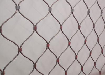 China Knotted Tensile Rhombus Flexible Stainless Steel Cable Mesh 7*7 7*19 for sale
