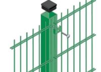 China Security 868 656 Double Welded Wire Mesh Fence 50*200mm Hole Powder Coating for sale