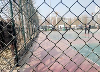 China PVC Coated Chain Link Fence 10 Gauge Galvanized Steel Security Mesh for sale